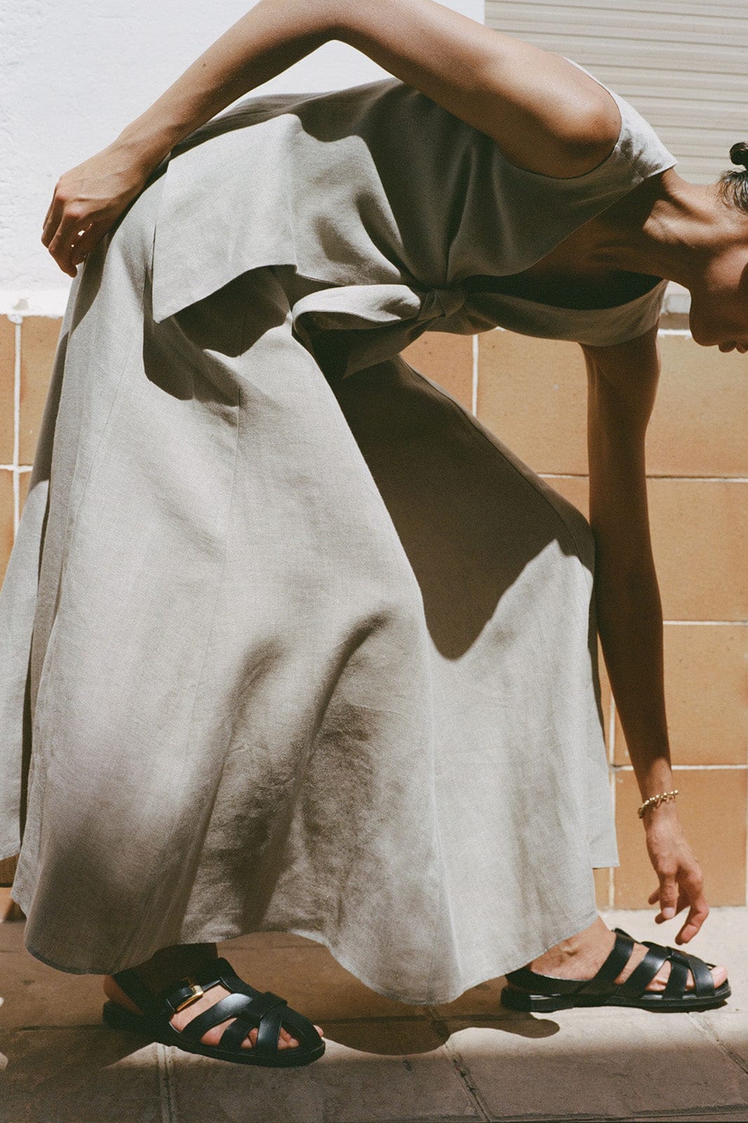 arkitaip - The Poppy Flowing Maxi Skirt in oatmeal | arkitaip